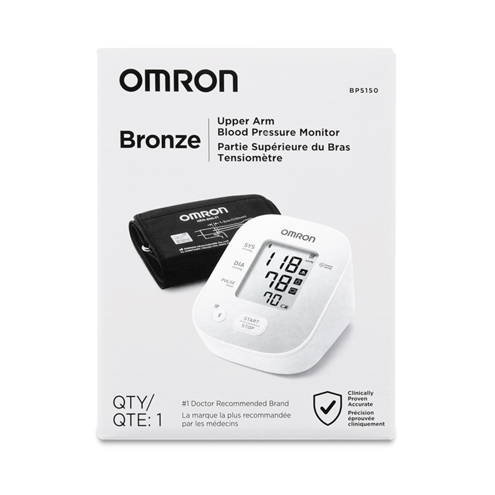 Bronze Upper Arm Blood Pressure Monitor OMRON Healthcare OMRON Bronze Upper Arm Blood Pressure Monitor OMRON Healthcare OMRON